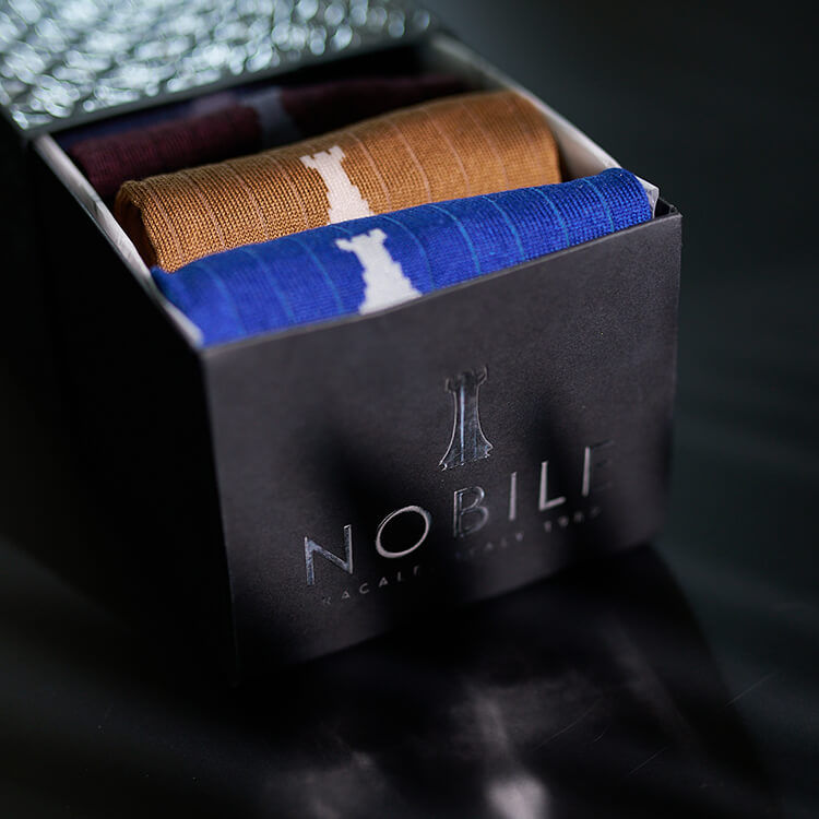 Mèlange - Box of 6 crew socks – Nobile Italy