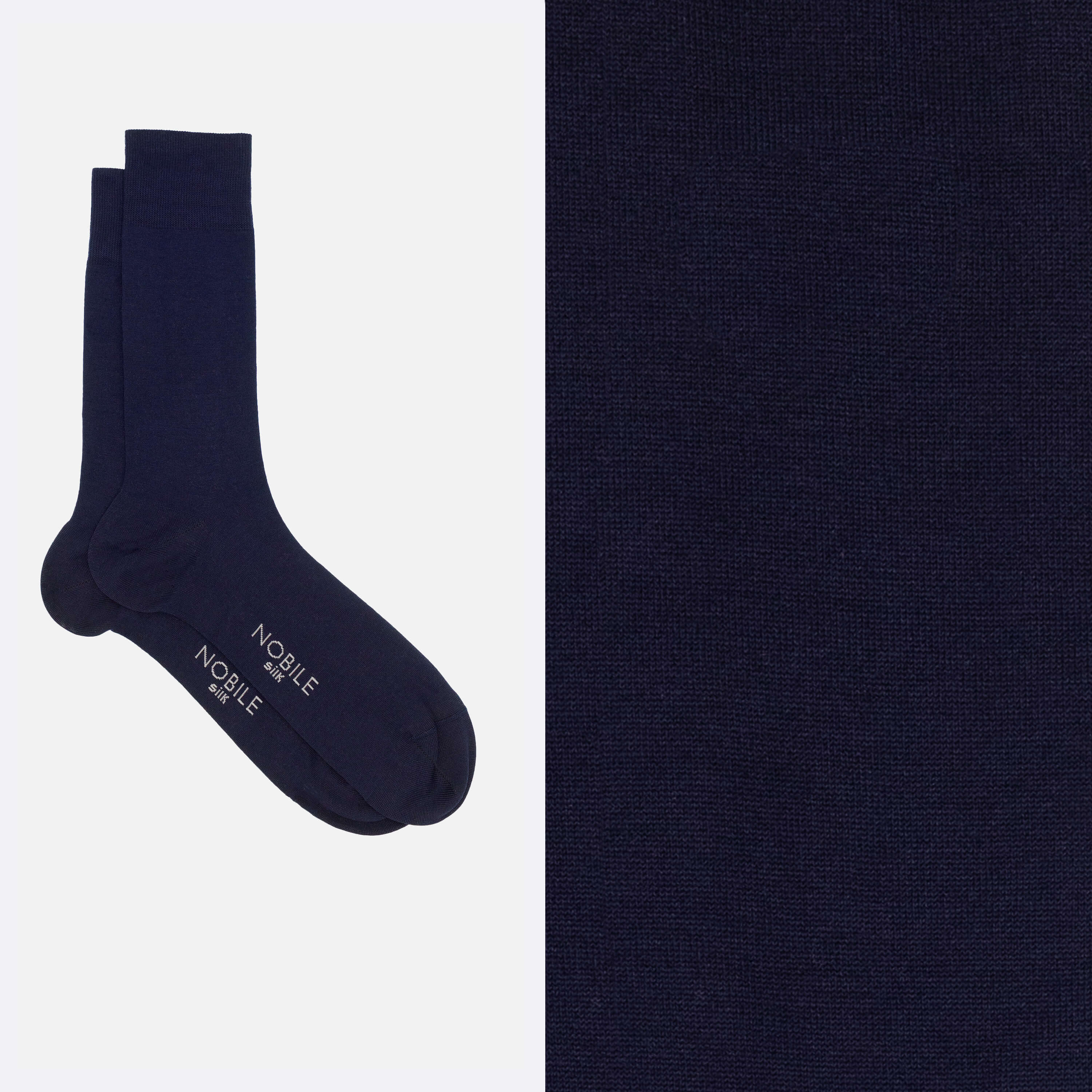 Nobile Luxury Essential - Crew socks in pure mulberry silk – Nobile Italy