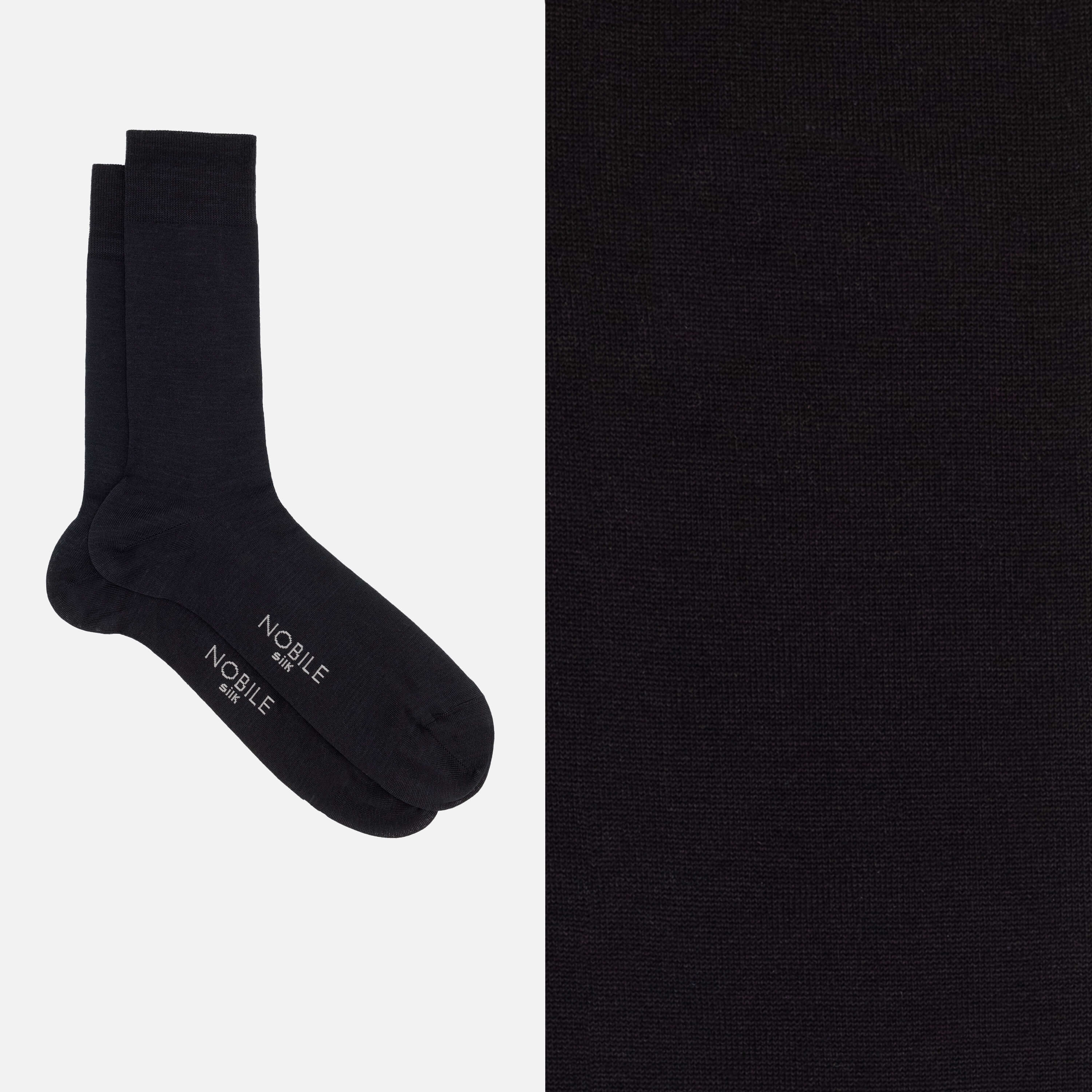Nobile Luxury Essential - Crew socks in pure mulberry silk – Nobile Italy