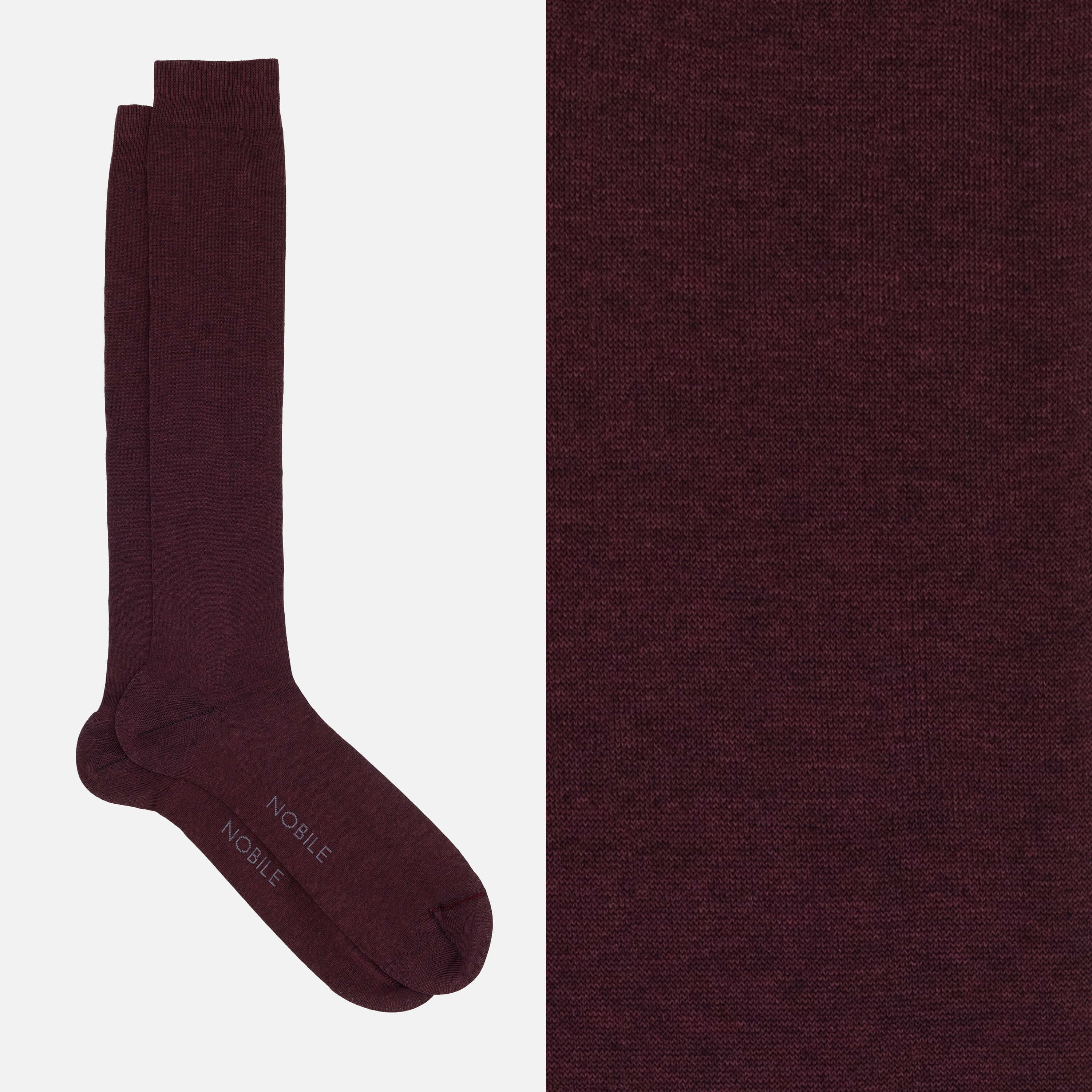 Nobile Essential - Mèlange solid color knee high socks – Nobile Italy