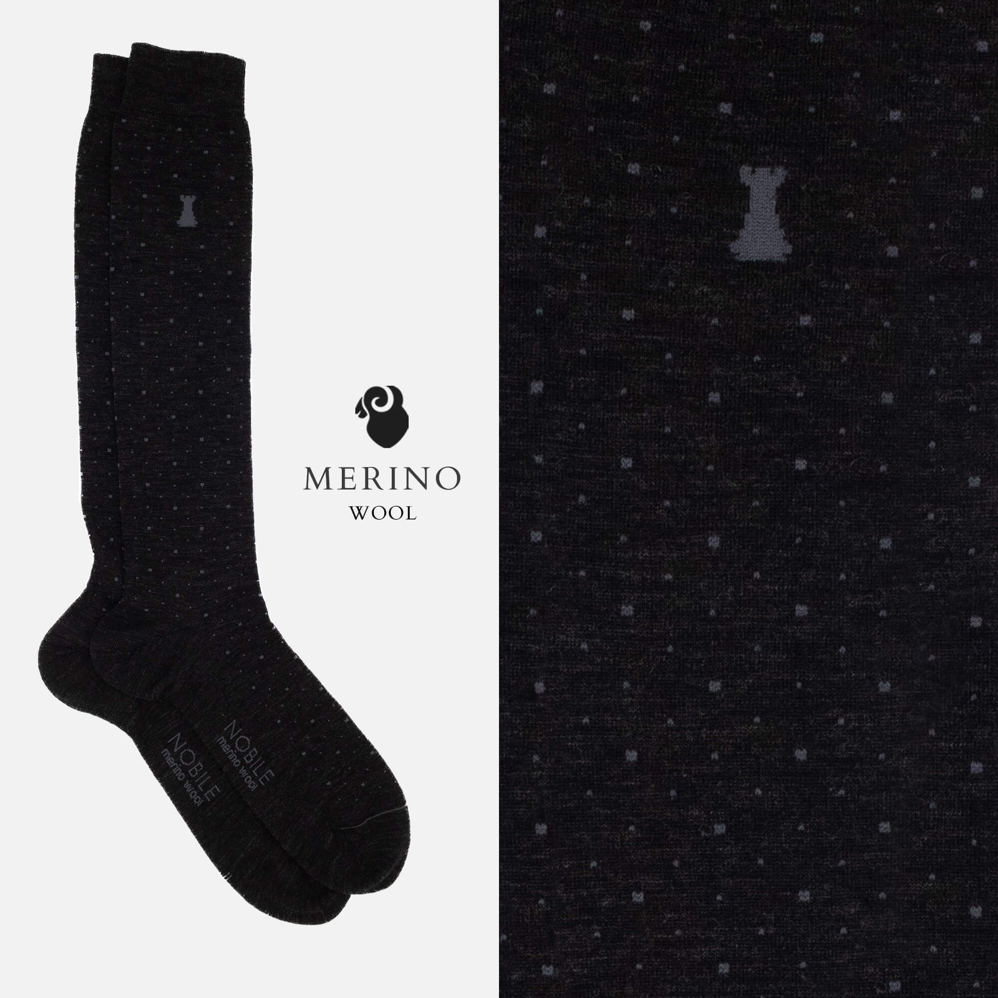 Machiavelli - Knee High socks in Merino wool with dots – Nobile Italy