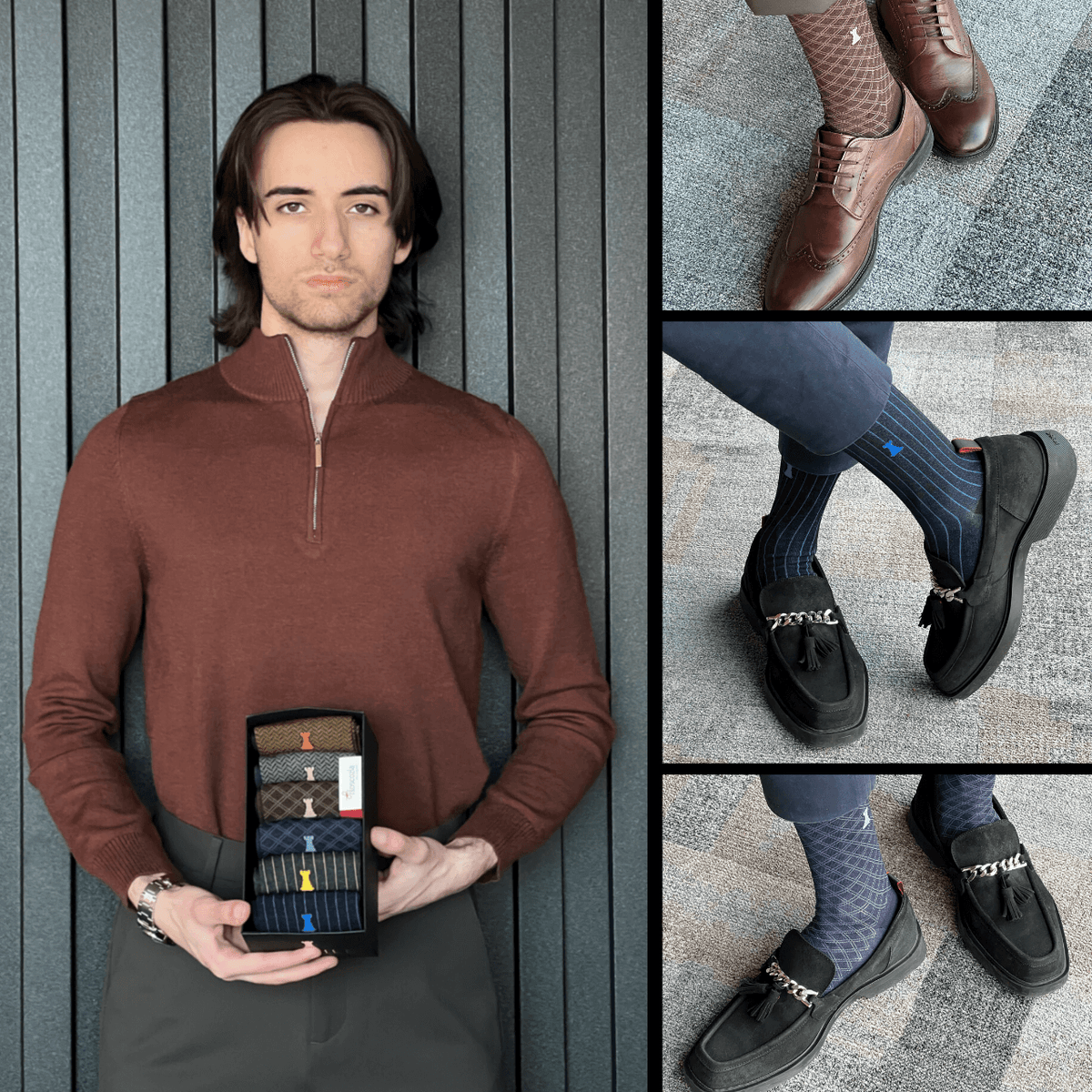 Box David Matosian Capsule Collection | 2x Fischgrätmuster / 2x schott ...